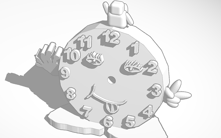 3D design clock face - Tinkercad