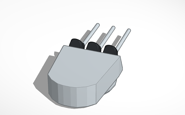 3D design 6"/47 caliber Mark 16 gun - Tinkercad