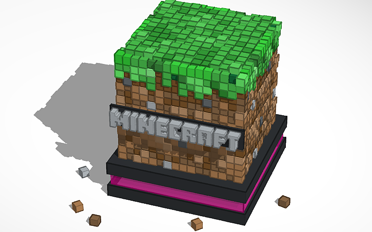 3D design MINECRAFT LOGO - Tinkercad