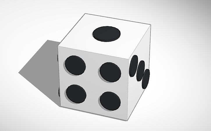 3D design dado - Tinkercad