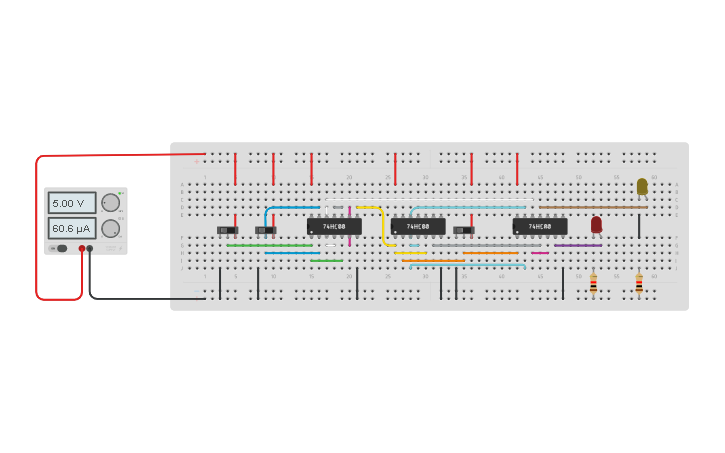 Circuit design FULL ADDER USING NAND GATES - Tinkercad