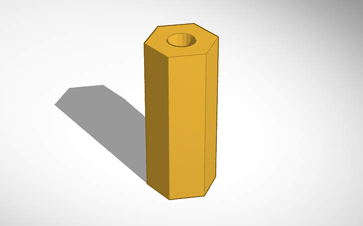 3D design Hex Spacer - Tinkercad