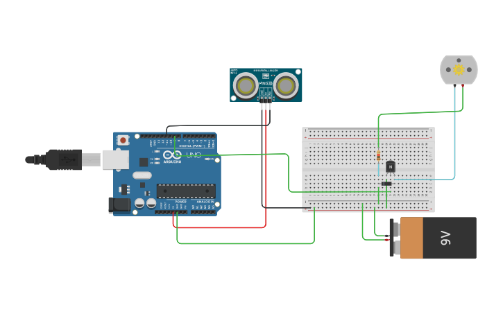 Circuit design water level - Tinkercad