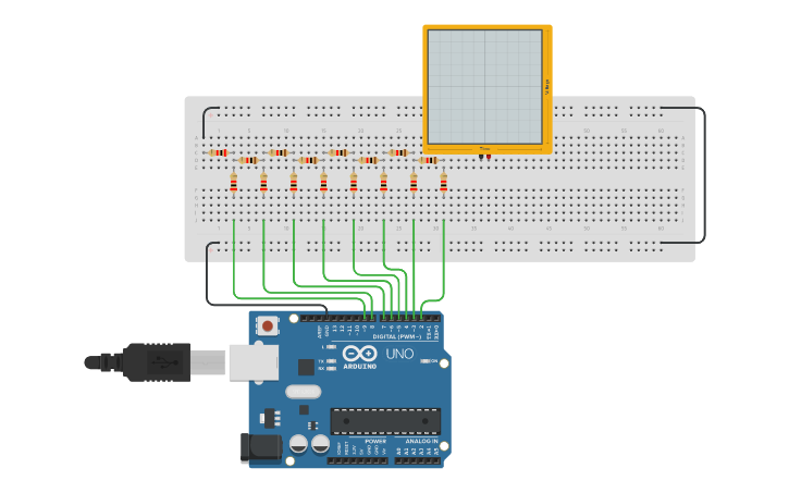 Circuit design Simulador ECG DII - Tinkercad