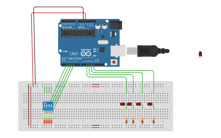 Circuit design Circuito Juego De Luces | Tinkercad