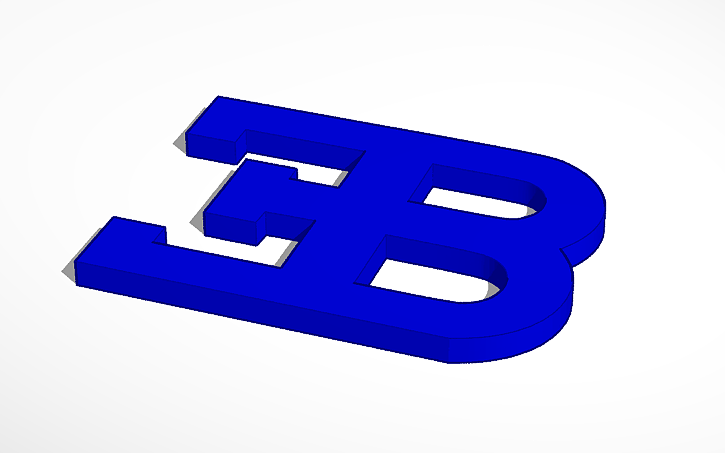 3D design logo bugatti - Tinkercad