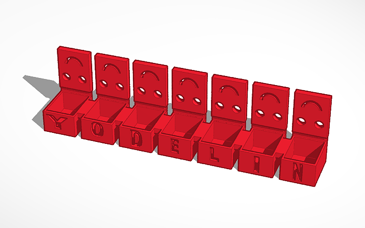 3D design Yodelin' pill Container - Tinkercad