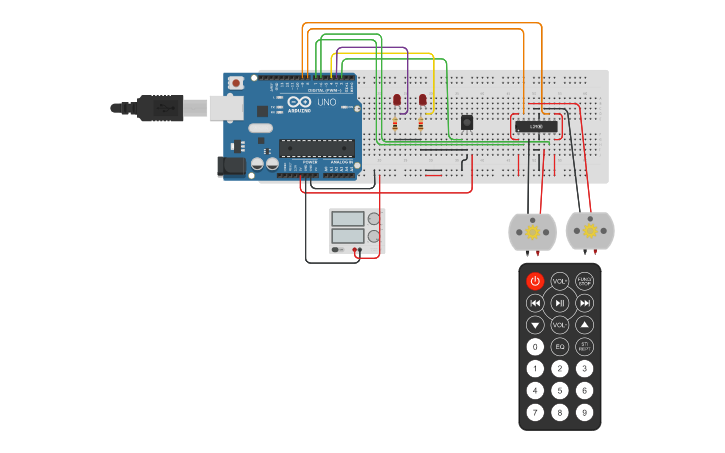 Circuit design Motor control - Tinkercad