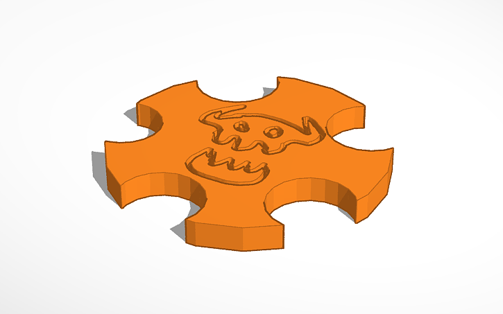 3D design Neel G_medallion toothless tail fin logo - Tinkercad