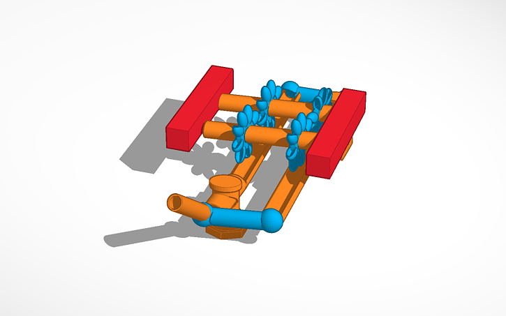 3D design water power engine - Tinkercad