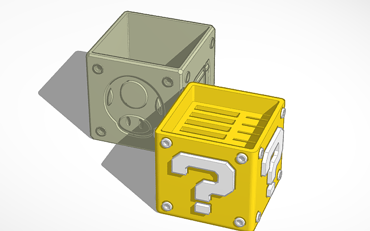 3D design Lucky Block Nintendo - Tinkercad