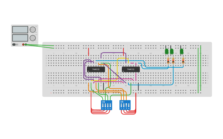 Circuit design Priority Encoder(8 to 3) 20032 - Tinkercad