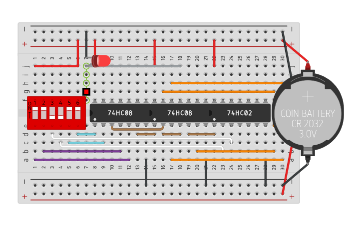 Circuit design number code - Tinkercad