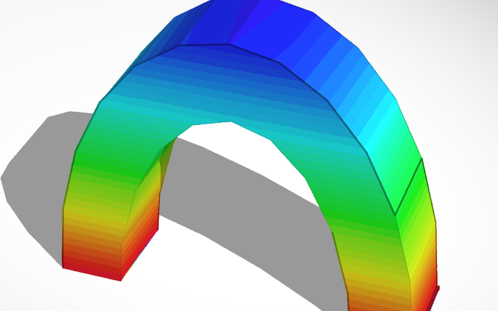 3D design Rainbow - Tinkercad