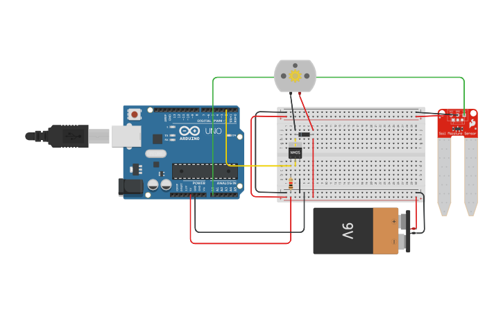 Circuit design Mechatronics Project Circuit - Tinkercad