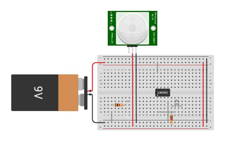 Circuit design QUIZ LDR | Tinkercad