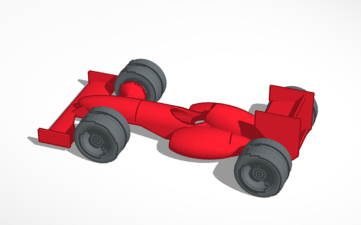 3D design F1 chassis - Tinkercad