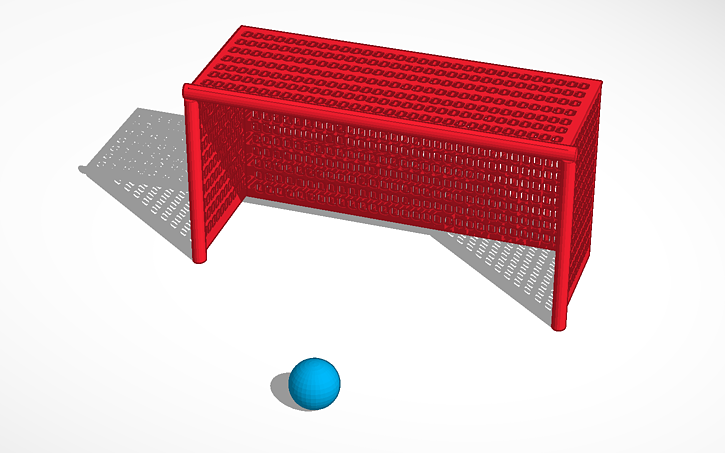 3D design Soccer Net and Ball - Tinkercad