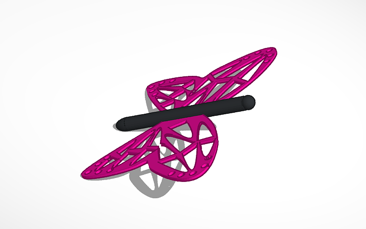 3D design butterfly - Tinkercad