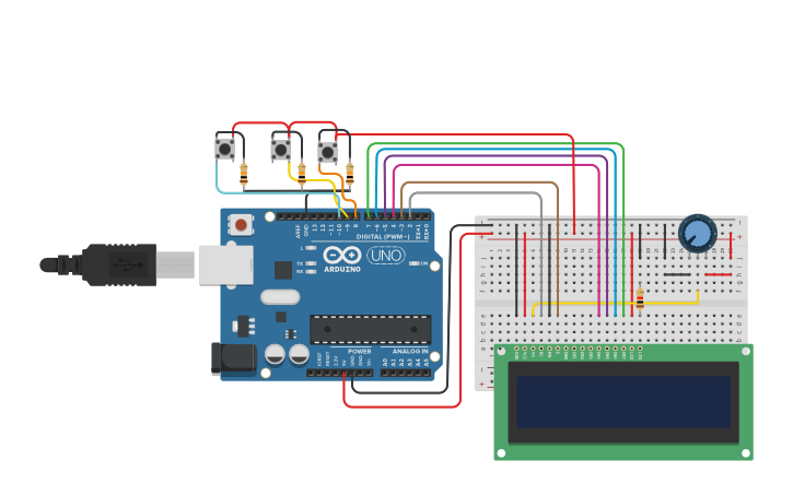 Circuit design Digital Clock - Tinkercad