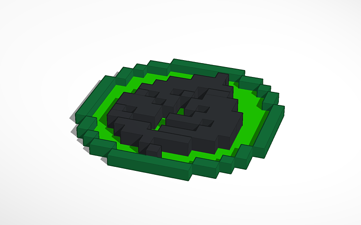 3D design Grass Symbol - Tinkercad