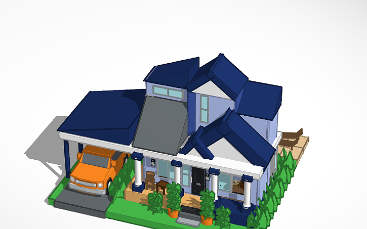 3D design House Project (7th Grade: Technology - By: Me) - Tinkercad