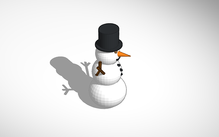 3D design Snowman - Tinkercad