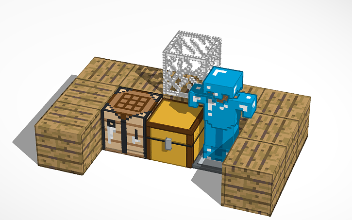3D design minecraft house - Tinkercad