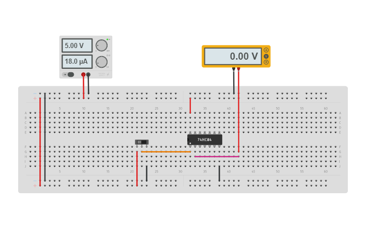 Circuit Design Slideswitch Pada Ic 7404 Tinkercad