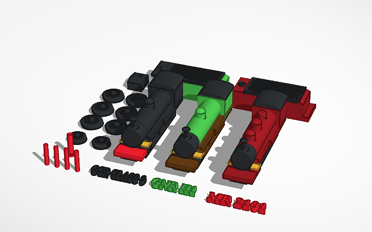 3D design TWR British Baldwin Moguls - Tinkercad