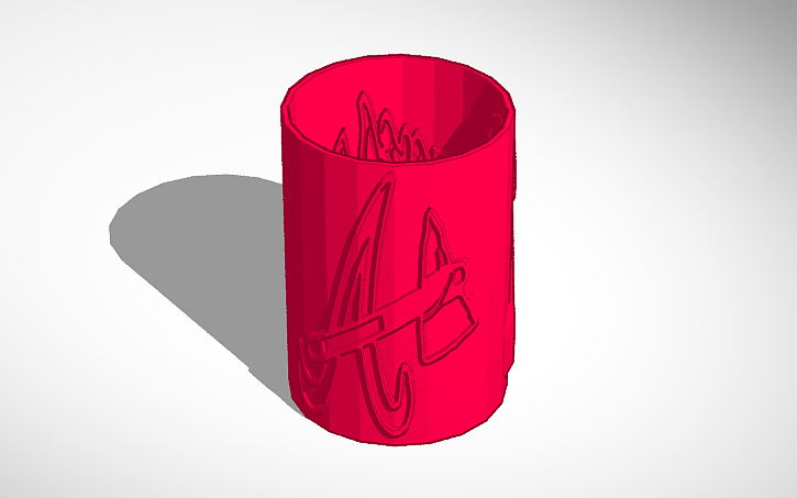 3D design Braves Cup - Tinkercad