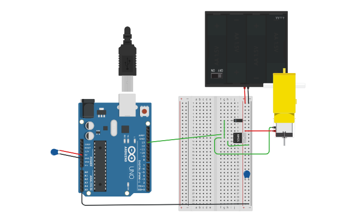 Circuit design MOSFET | Tinkercad