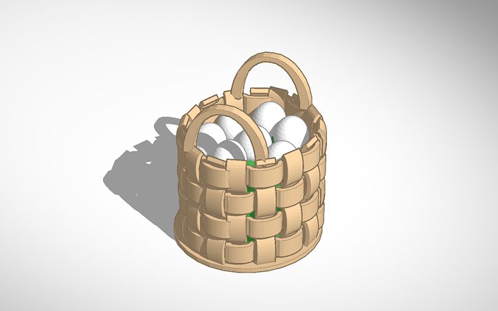 3D design basket - Tinkercad