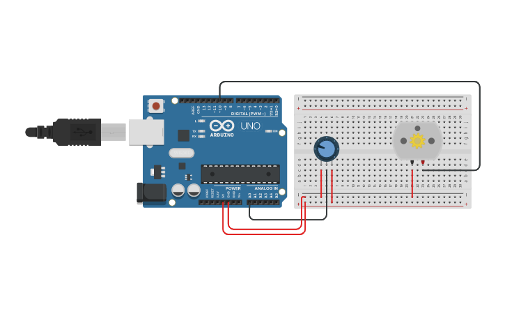Circuit design Arduino UNO - Potentiometer and DC motor- E0421048 ...