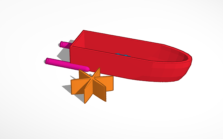 3D design Paddle boat with Lego seat - Tinkercad