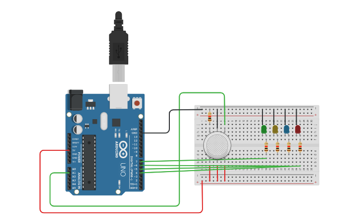 Circuit design Aula 03 - Experimento Arduino 1 - Tinkercad