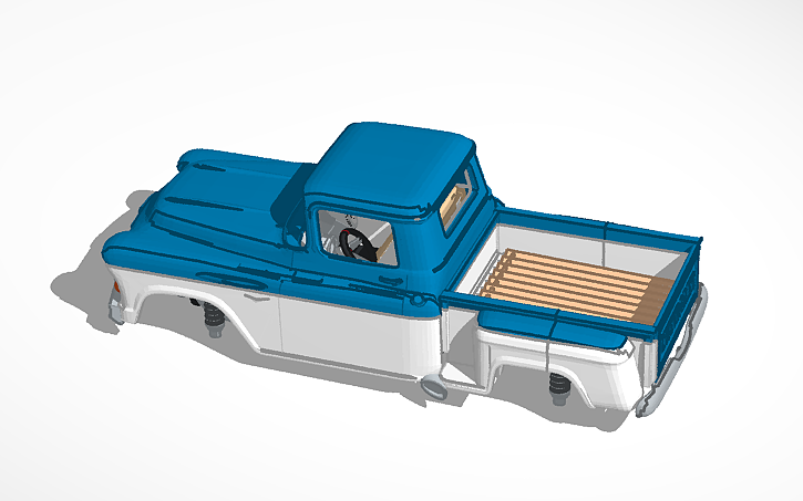 3D design lifted 55 chevy truck - Tinkercad