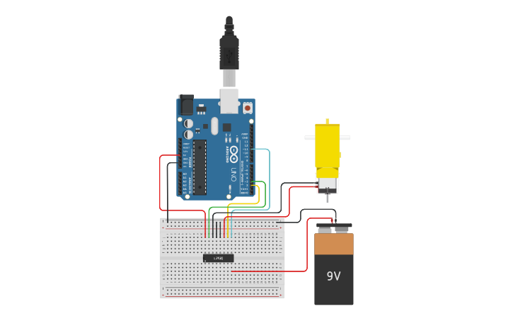 Circuit Design Motores Dc Tinkercad