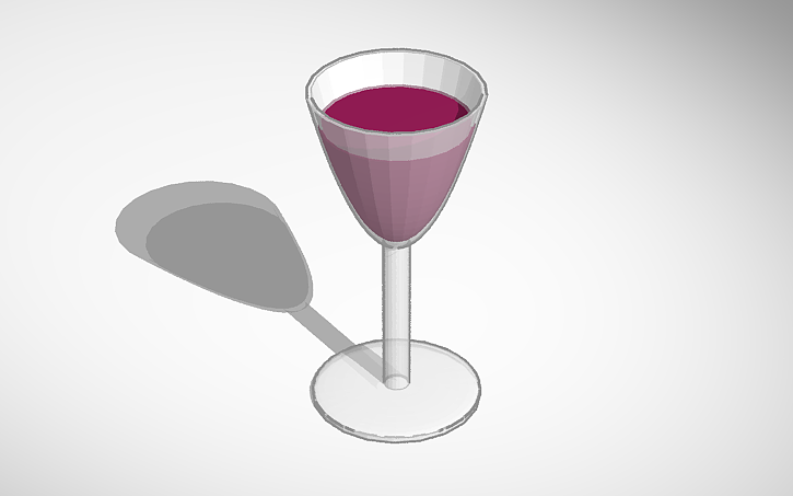 3D design Wine glass - Tinkercad