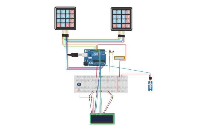 Circuit design Codigo para puerta | Tinkercad