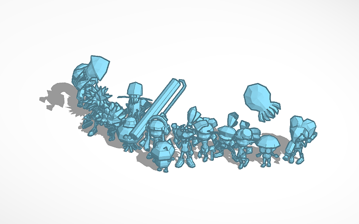 3D design Splatoon 64 Characters - Tinkercad