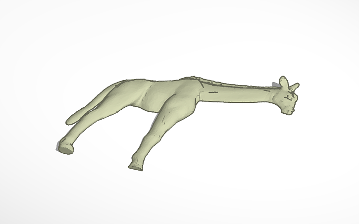 3D design giraffe - Tinkercad
