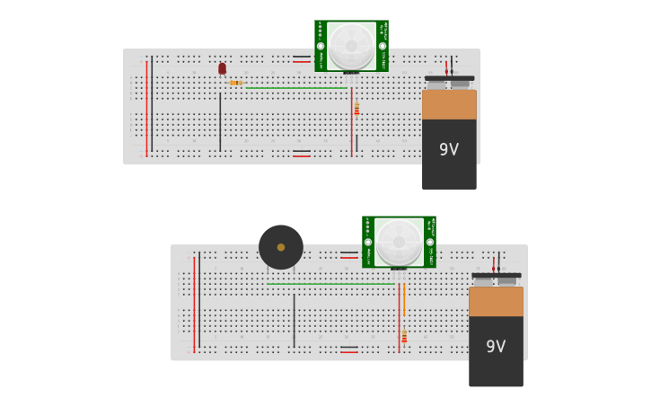 Circuit Design Section 23 Pir With Led And Buzzer Tinkercad