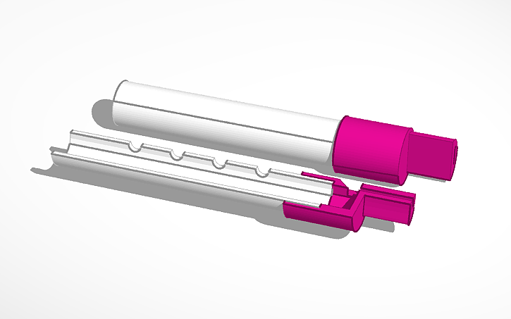 3D design Cross Section - Penny Whistle - Tinkercad