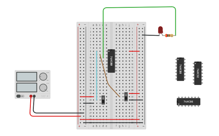 Circuit Design Nand Gate Tinkercad