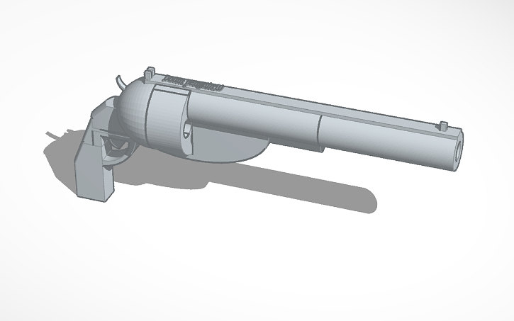 3D design revolver prop - Tinkercad
