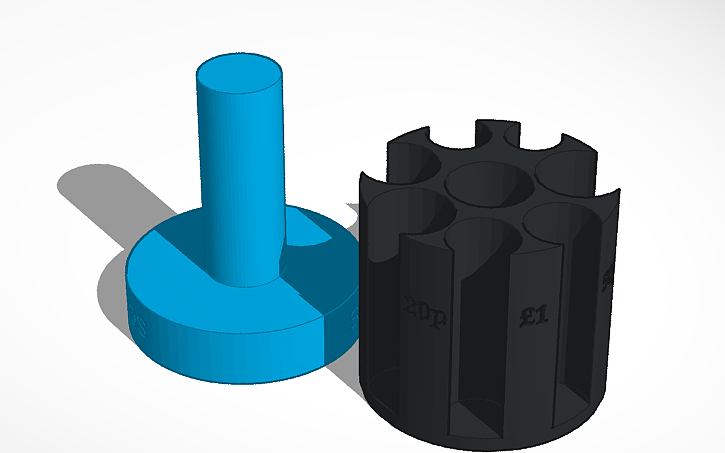 3D design Coin_Holder-GBP | Tinkercad