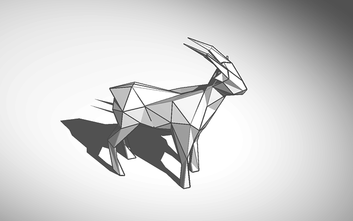 3D design Triangulated Goat - Tinkercad