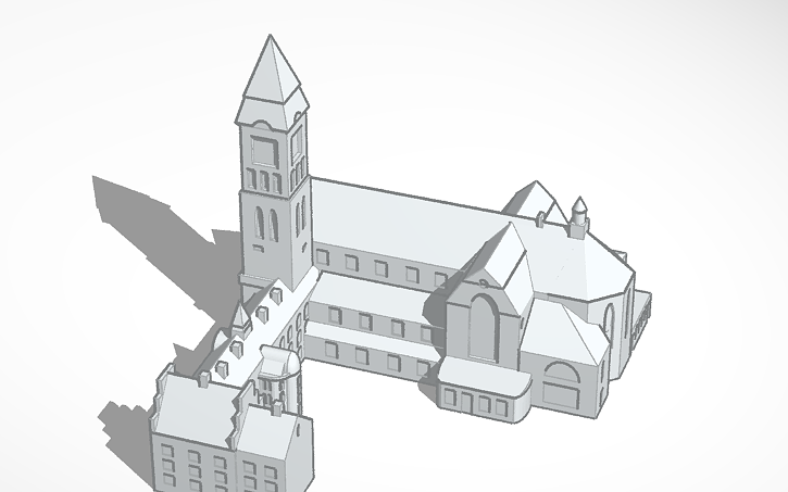 3D design The original Church of Marie Ruzencove in Pilsen - Tinkercad