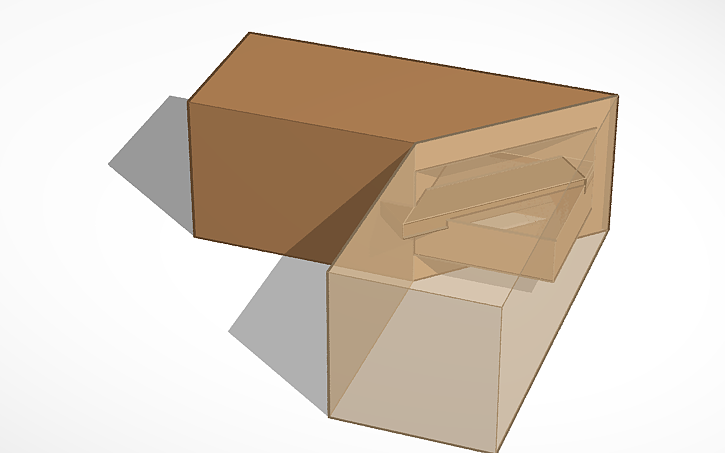 3D design Japanese Wood Joint Hako-aikaki-shachi-sen-shikuchi - Tinkercad